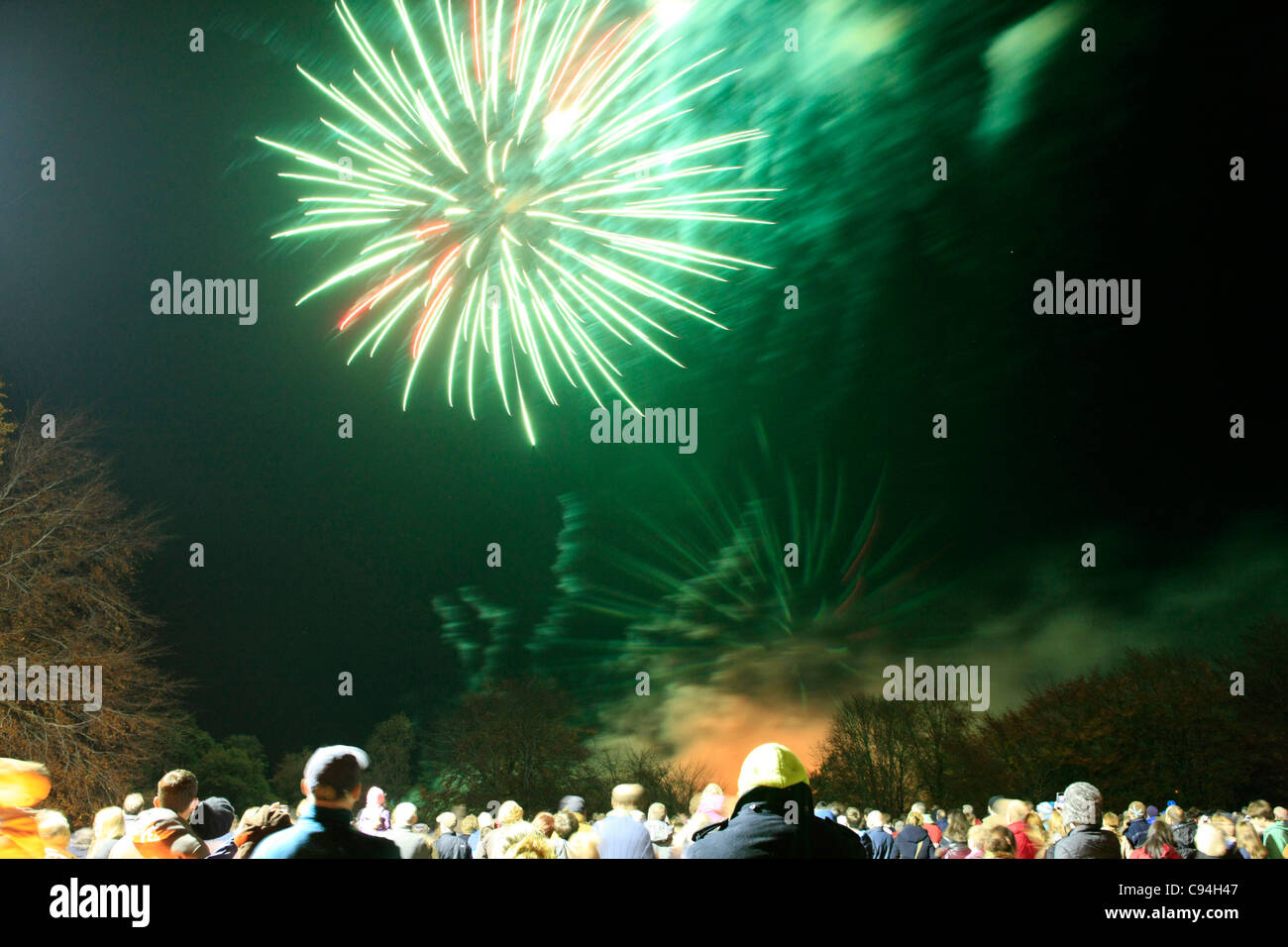 Bonfire Night Fireworks Display in England Stock Photo - Alamy