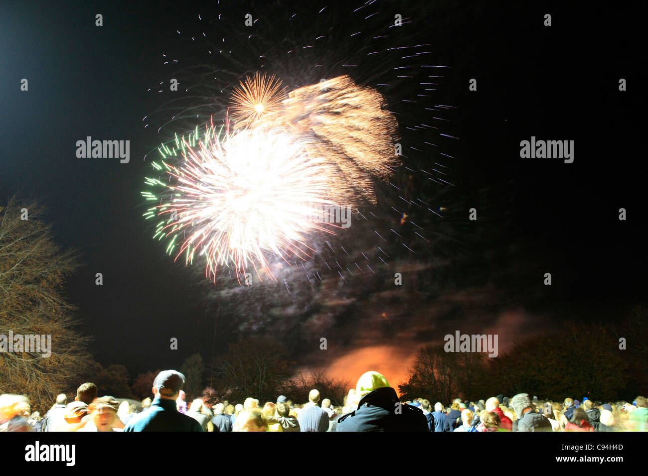 Bonfire Night Fireworks Display in England Stock Photo - Alamy