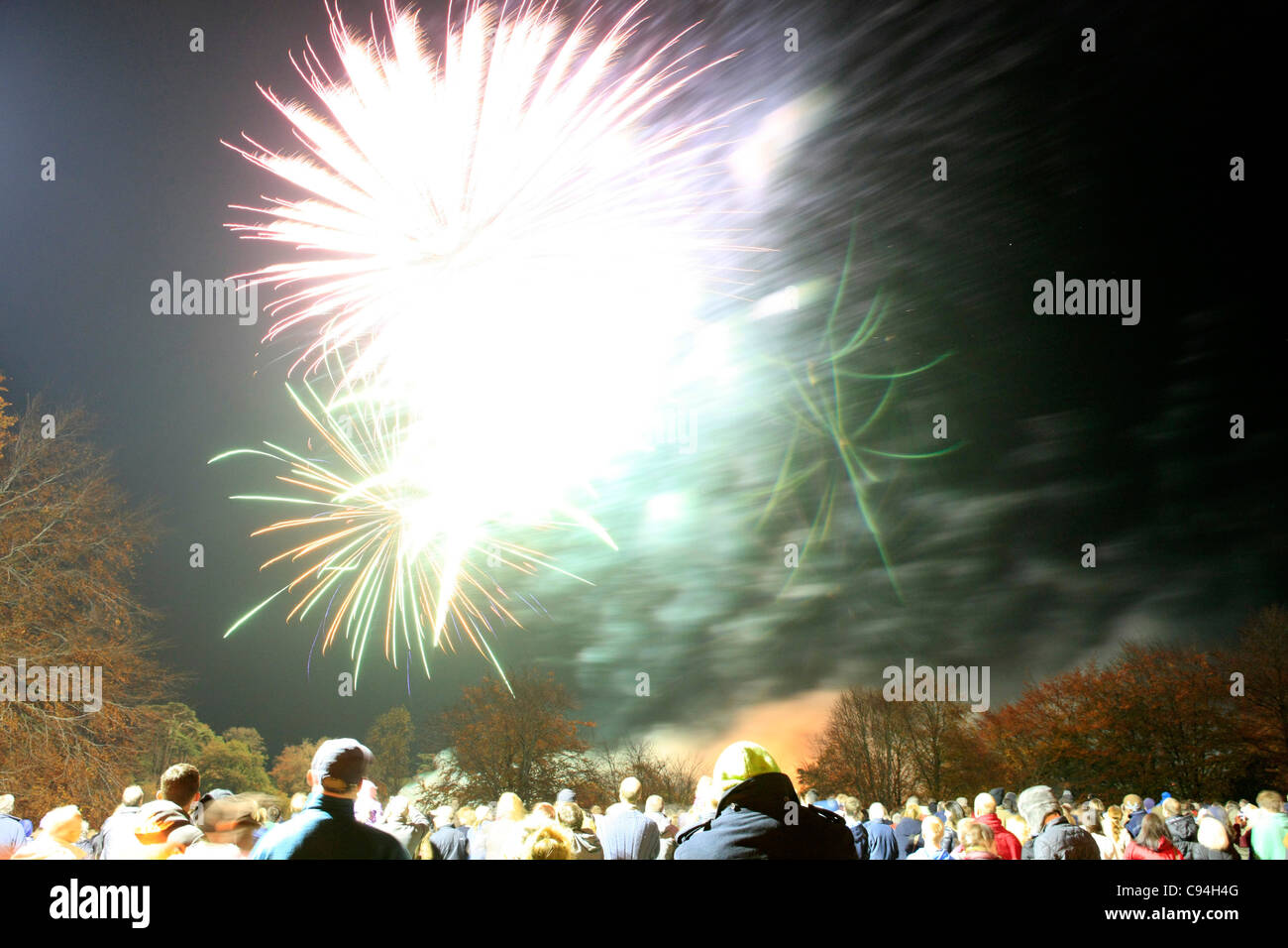 Bonfire Night Fireworks Display in England Stock Photo - Alamy