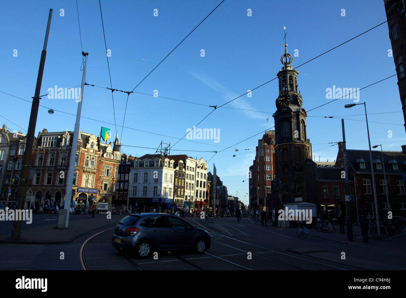 Tram and car amsterdam hi-res stock photography and images - Alamy