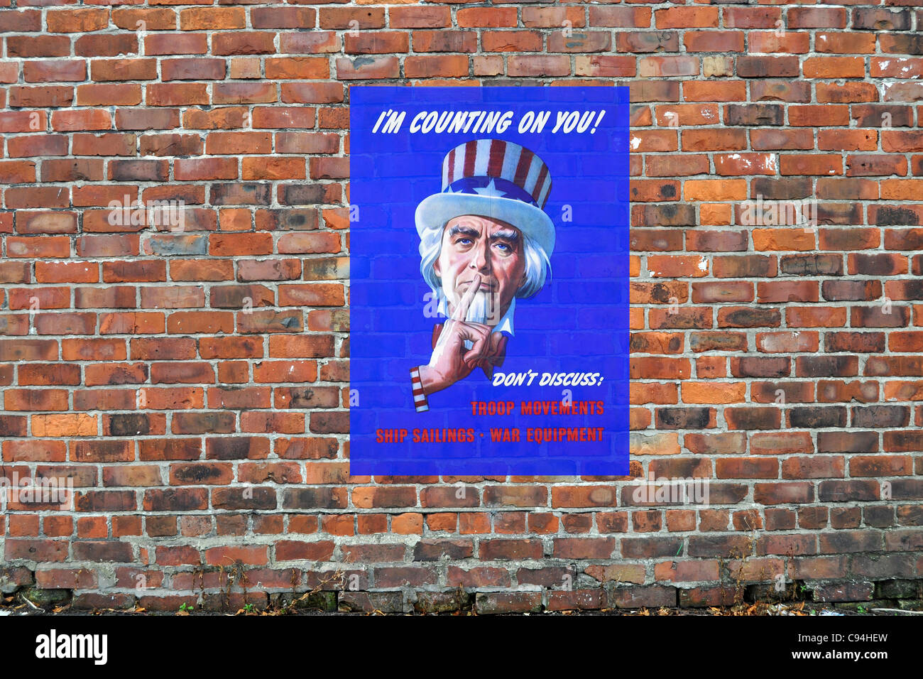 American WW2 Propaganda Poster on a brick wall Stock Photo - Alamy