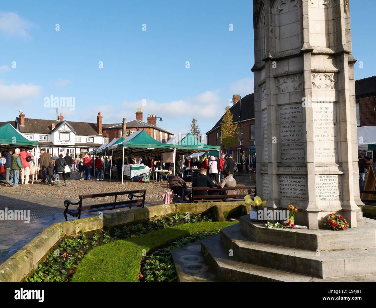 Sandbach farmers market Cheshire UK Stock Photo - Alamy