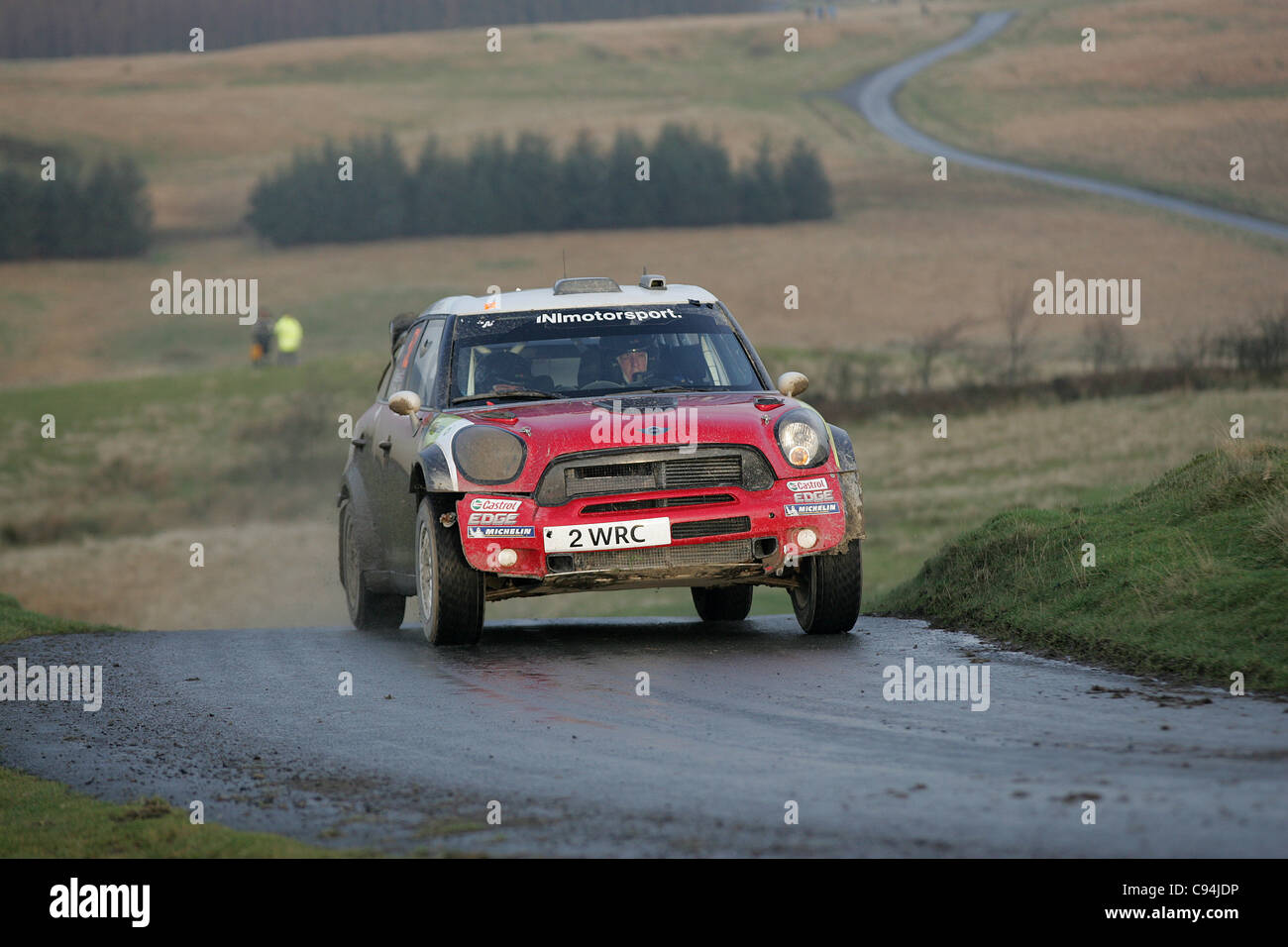 WALES RALLY GB, CARDIFF Mini driver Kris Meeks on the Crychan stage ...