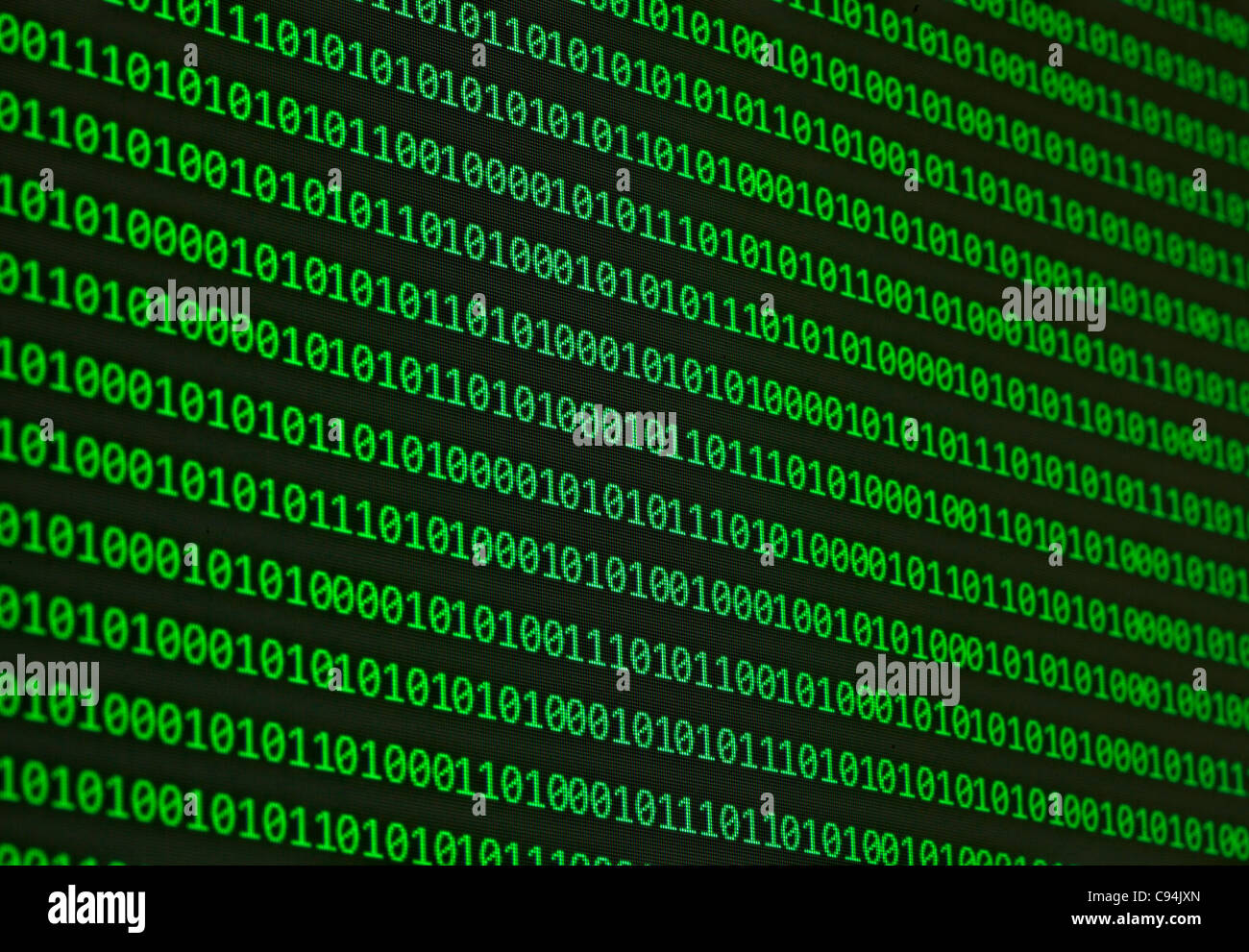binary numbers on a computer screen Stock Photo - Alamy