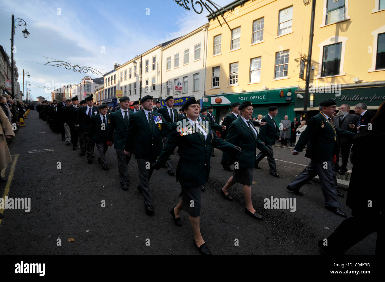 Armed services veterans attending Remembrance Sunday service at the War ...