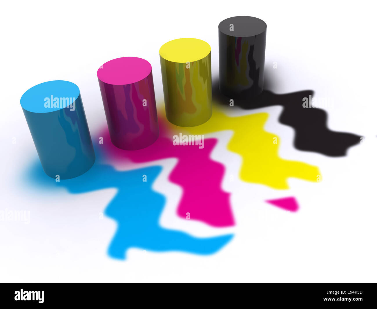 CMYK paint. 3d Stock Photo - Alamy