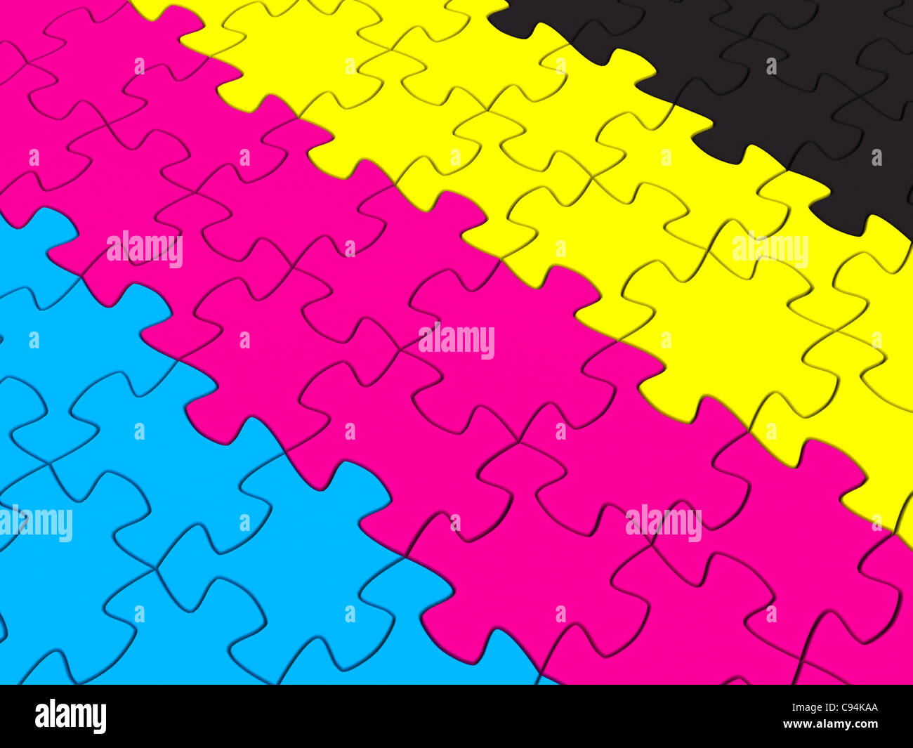 CMYK puzzle piece. 3d Stock Photo - Alamy