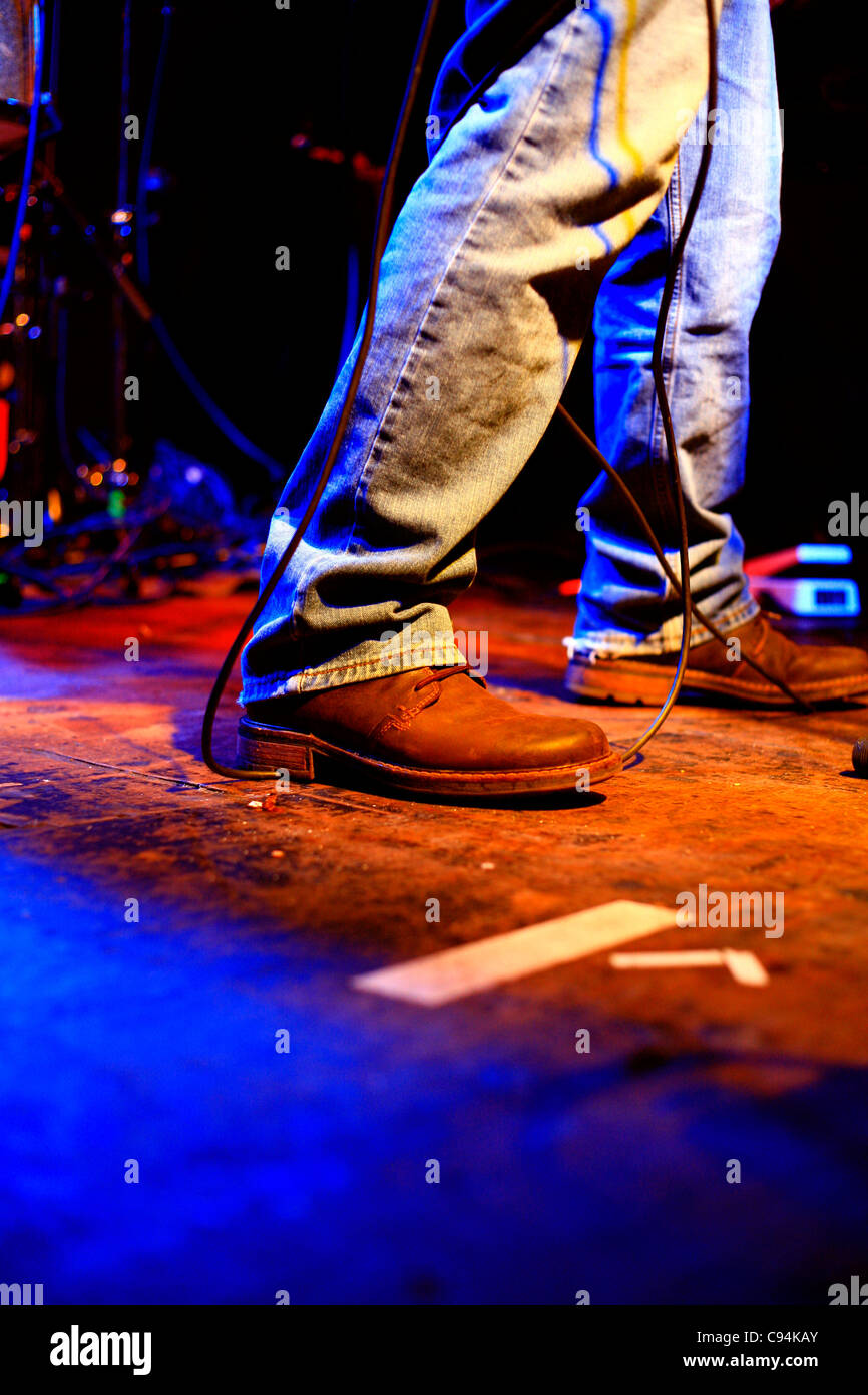 The boots of Neil Fallon from the band Clutch ive at the Cockpit, Leeds ...