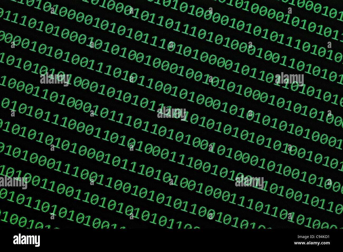 binary numbers on a computer screen Stock Photo - Alamy
