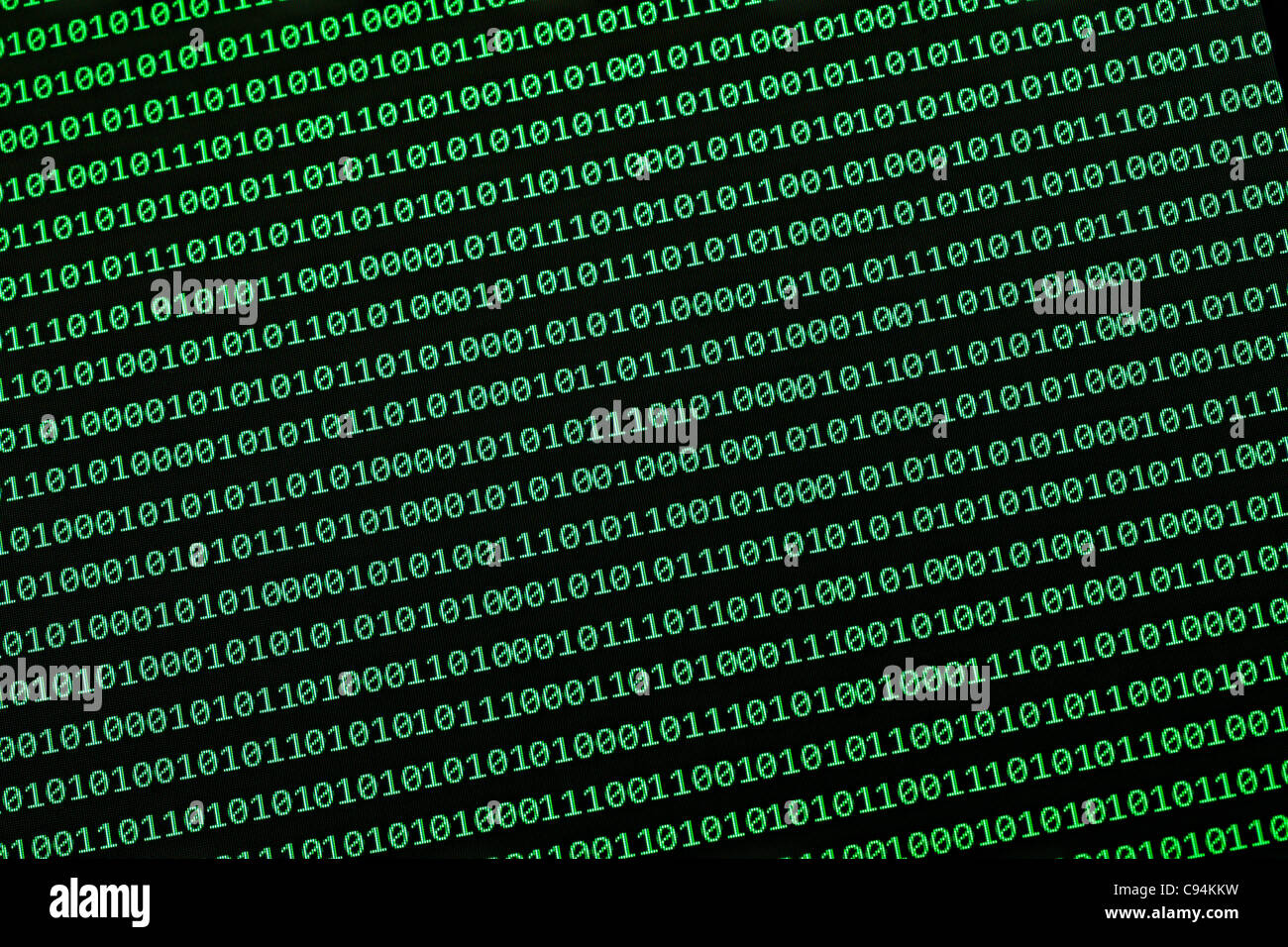 binary numbers on a computer screen Stock Photo - Alamy