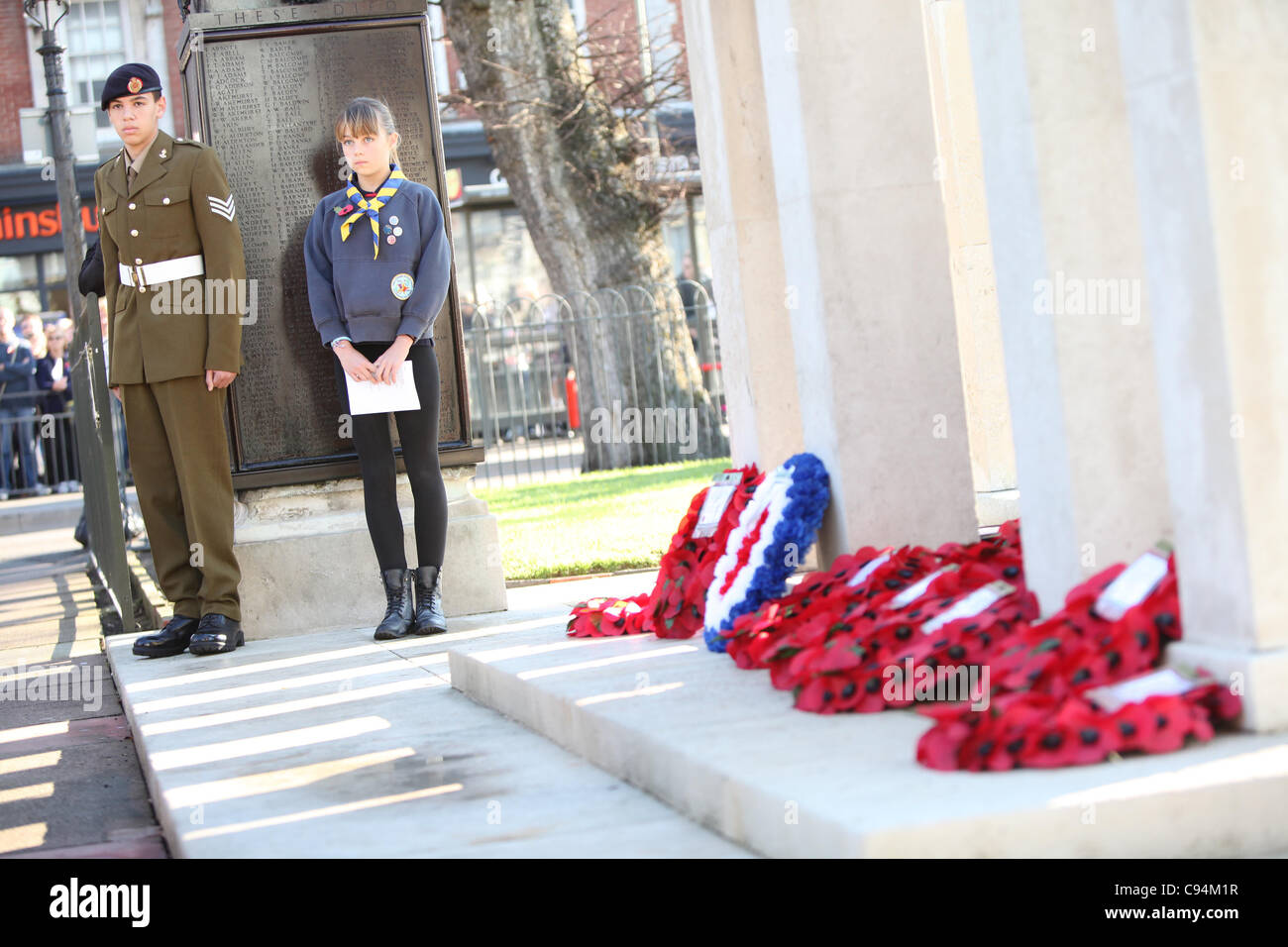Remembrance Sunday service at the war memorial in Brighton. Picture by ...