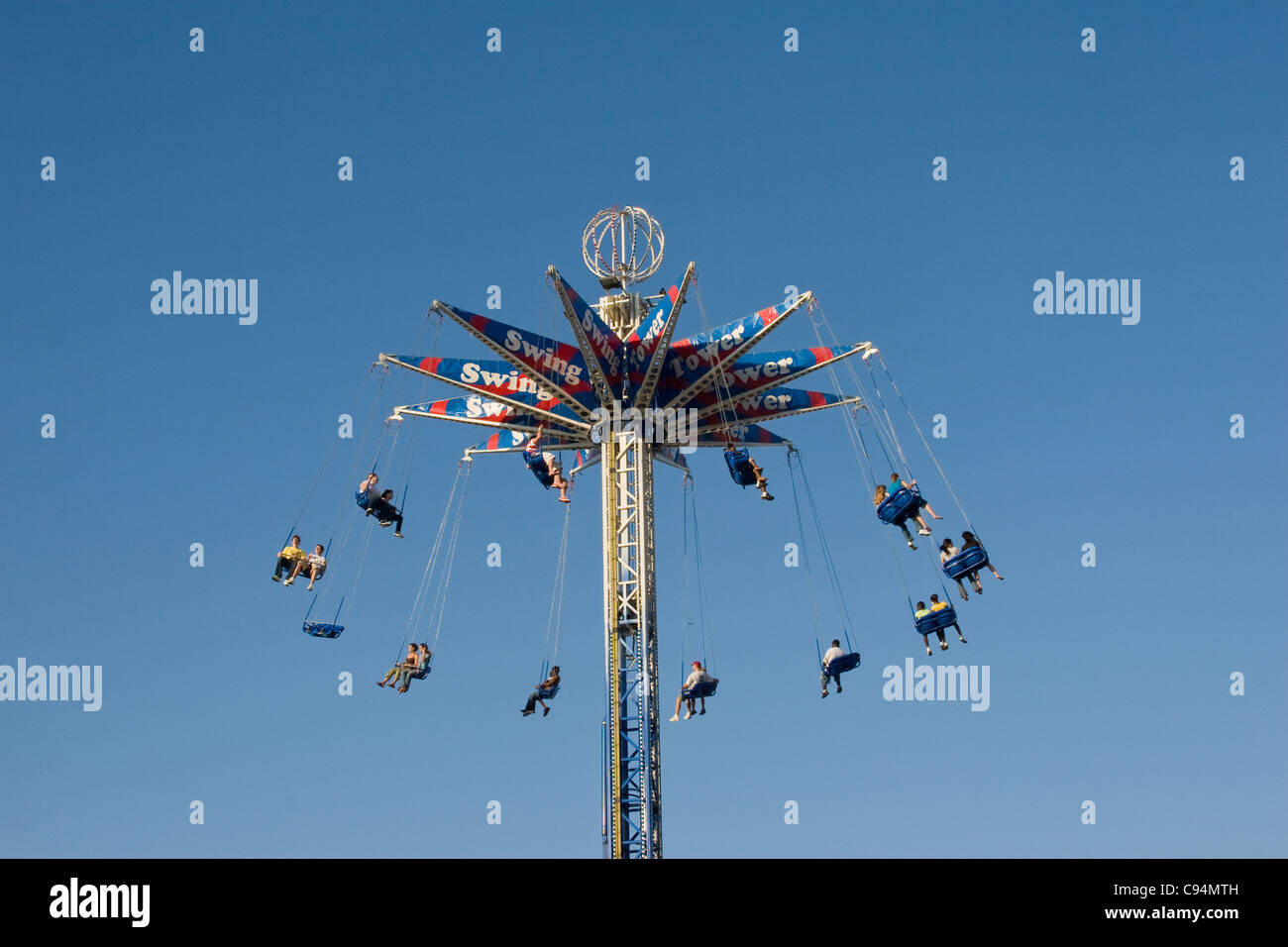 Swing Ride At The Fair Stock Photo - Alamy