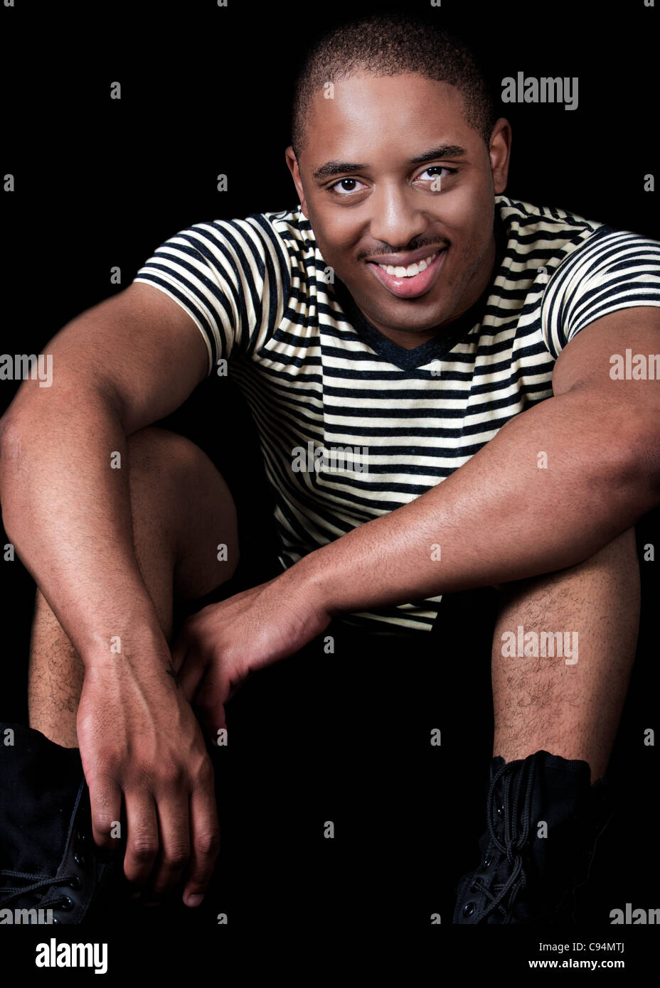 Handsome young black man Stock Photo - Alamy