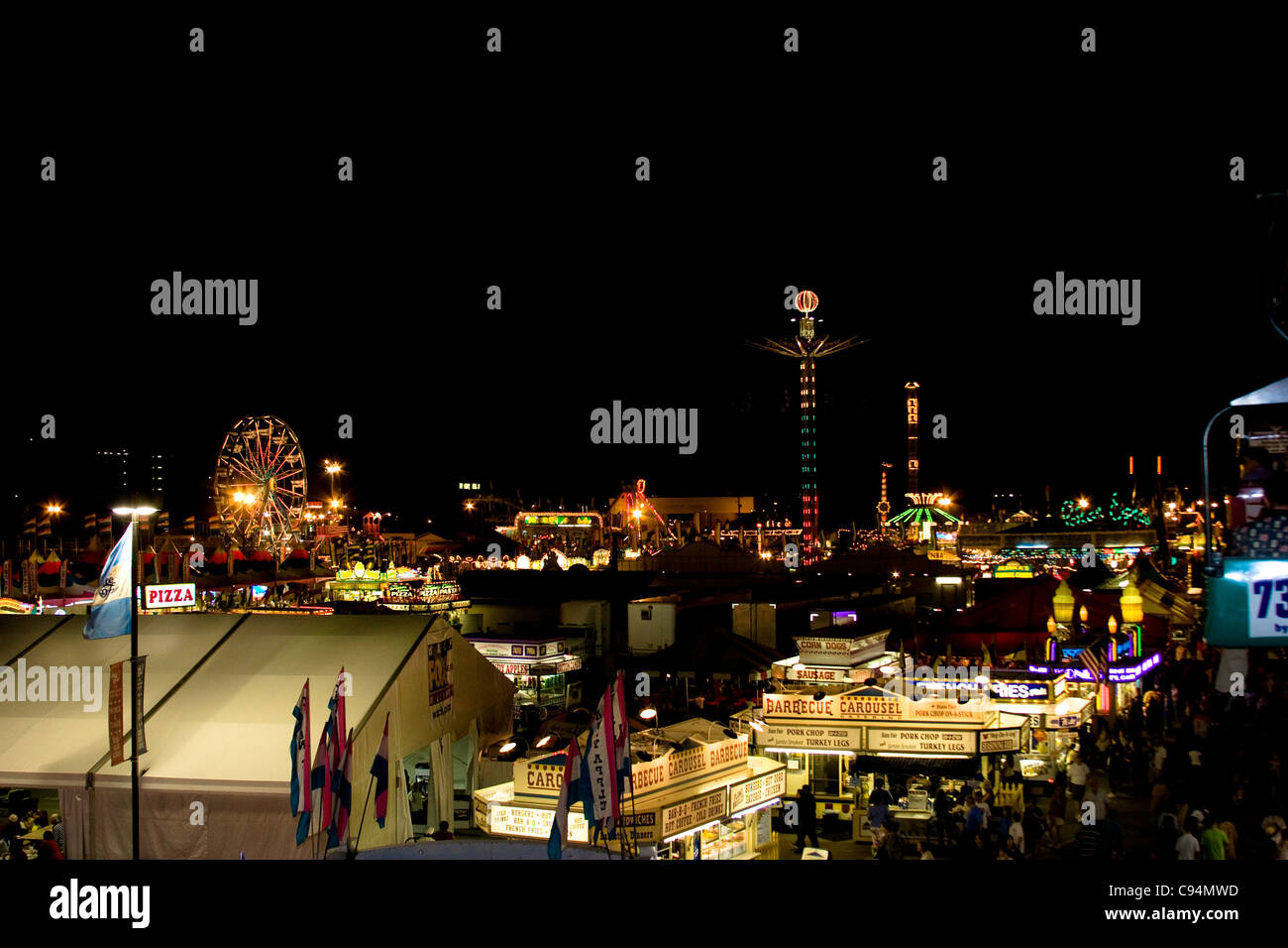The Carnival At Night Stock Photo - Alamy