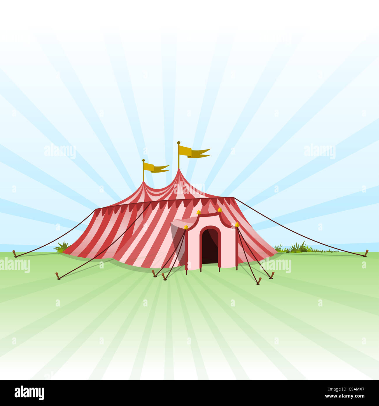 Circus Entertainment Tent - Red and White stripes on classic Circus ...