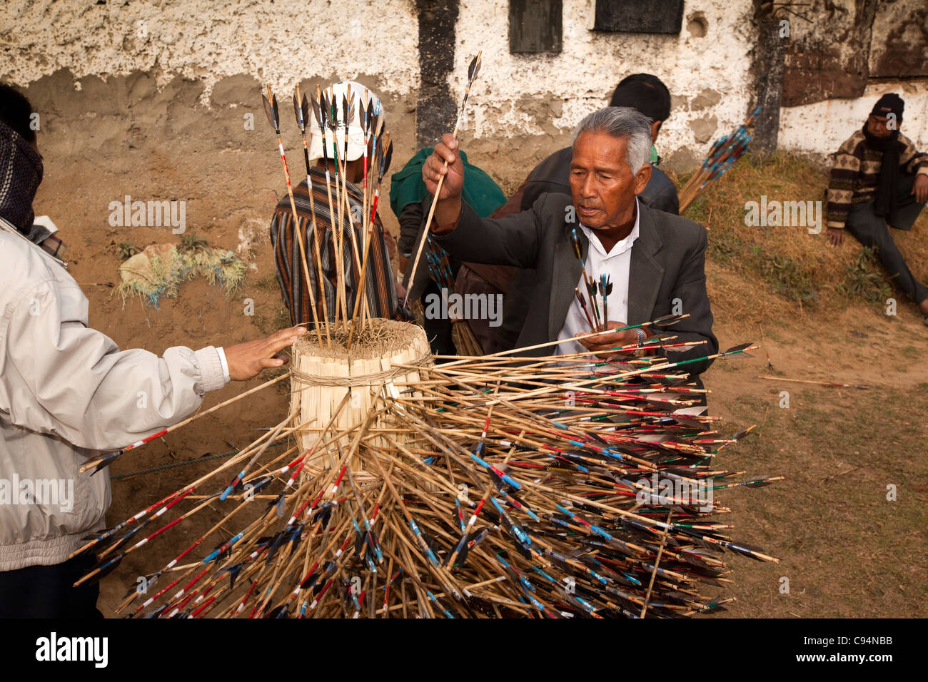 India, Meghalaya, Shillong, Bola archery gambling game, officials ...
