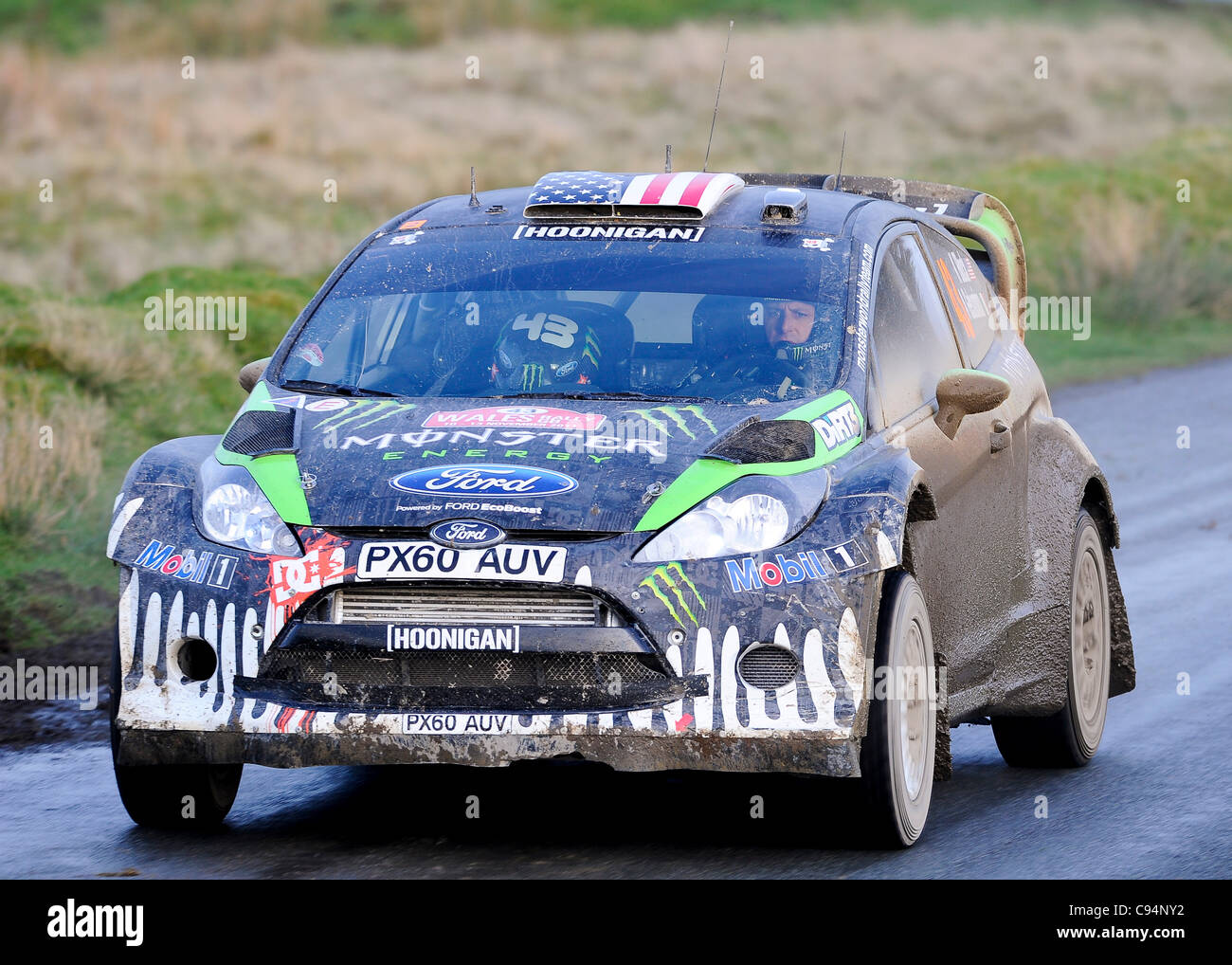 13.11.2011 Powys, Wales. Ken Block (USA) and Co-Driver Alex Gelsomino ...