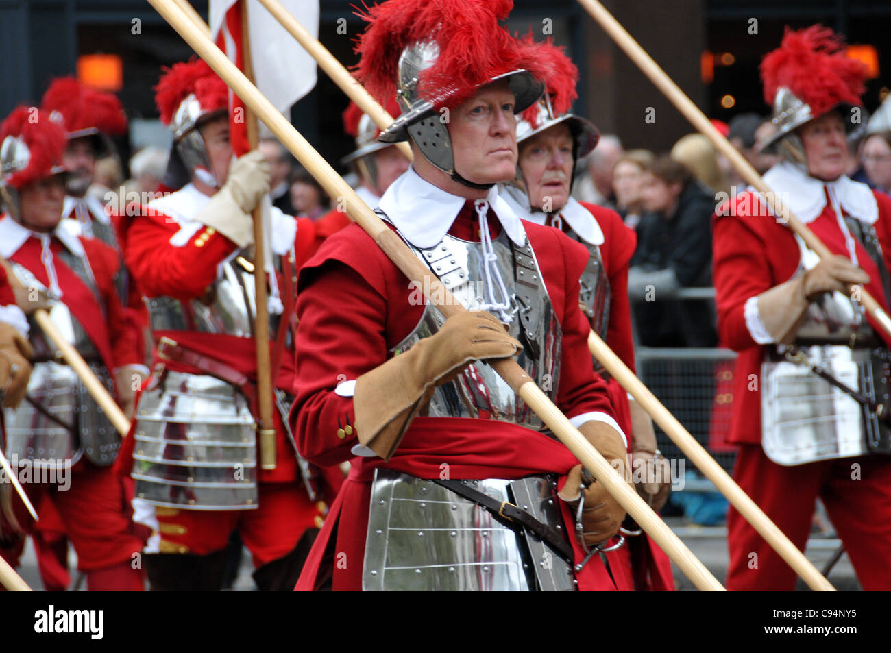 The Lord Mayors Show London 2011 men in English Civil War Roundhead ...