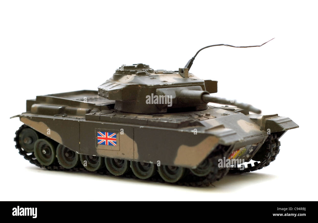 A toy tank dating from the 1970's Stock Photo - Alamy