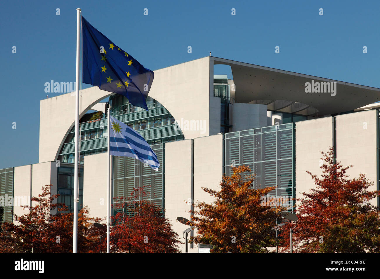The German Chancellery in Berlin; Bundeskanzleramt in Berlin Stock ...