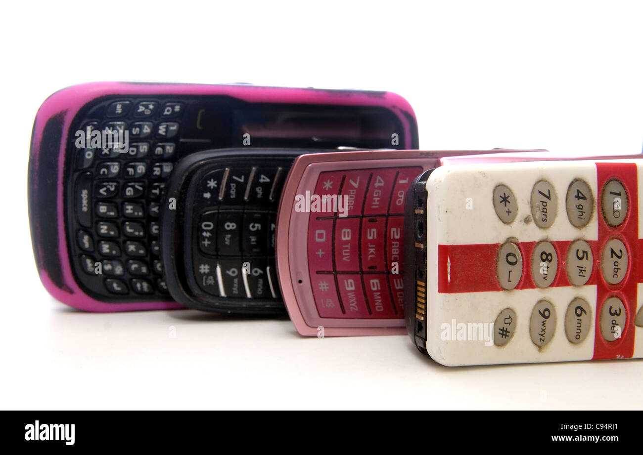 a selection of old and new mobile phones Stock Photo - Alamy