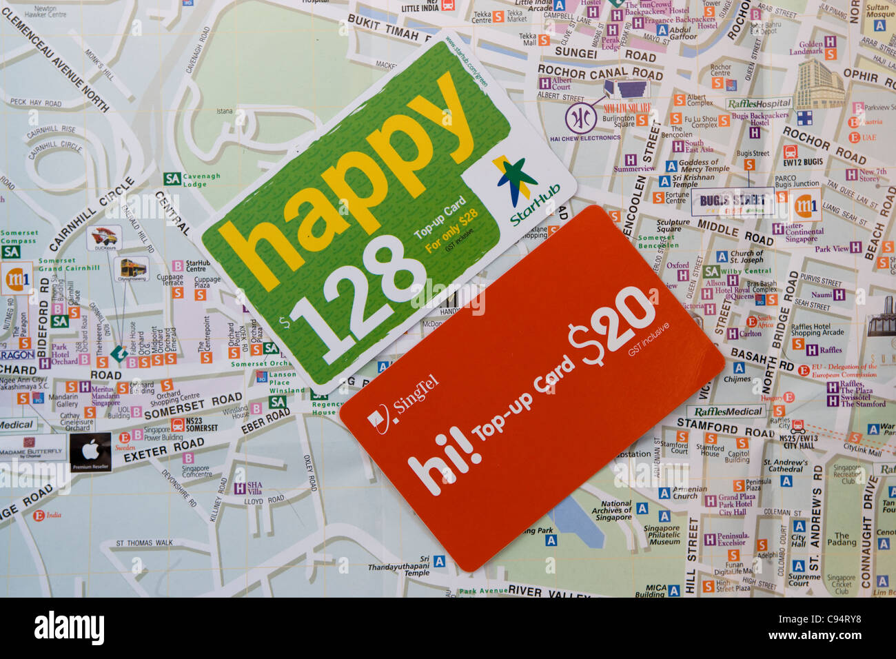 Communications: mobile phonecards Stock Photo - Alamy