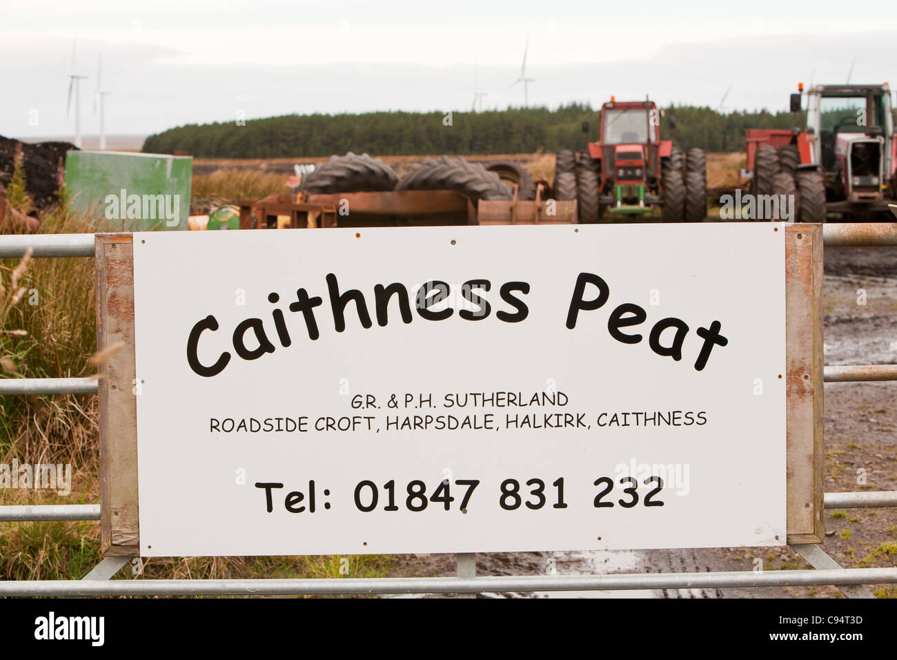 Climate change heaven and hell near Thurso in northern Scotland. A wind ...