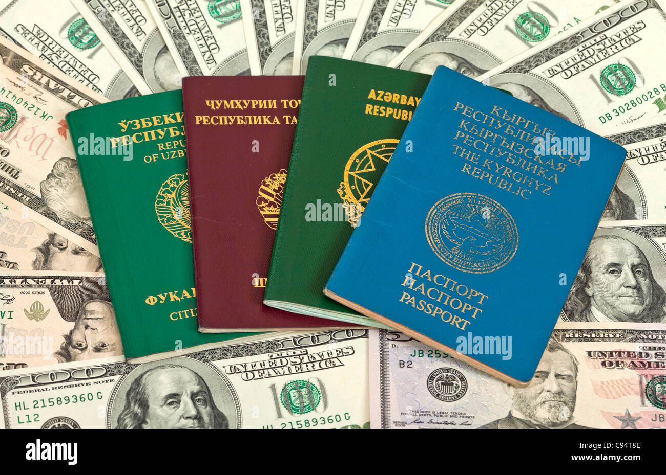 Foreign Passports On US Dollars Background Stock Photo Alamy foreign-passports-on-us-dollars-background-stock-photo-alamy