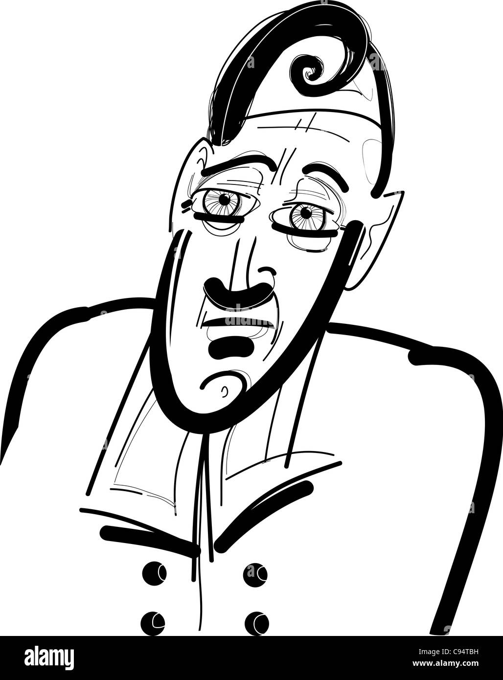 sketch drawing illustration of fancy eccentric Man Stock Photo - Alamy