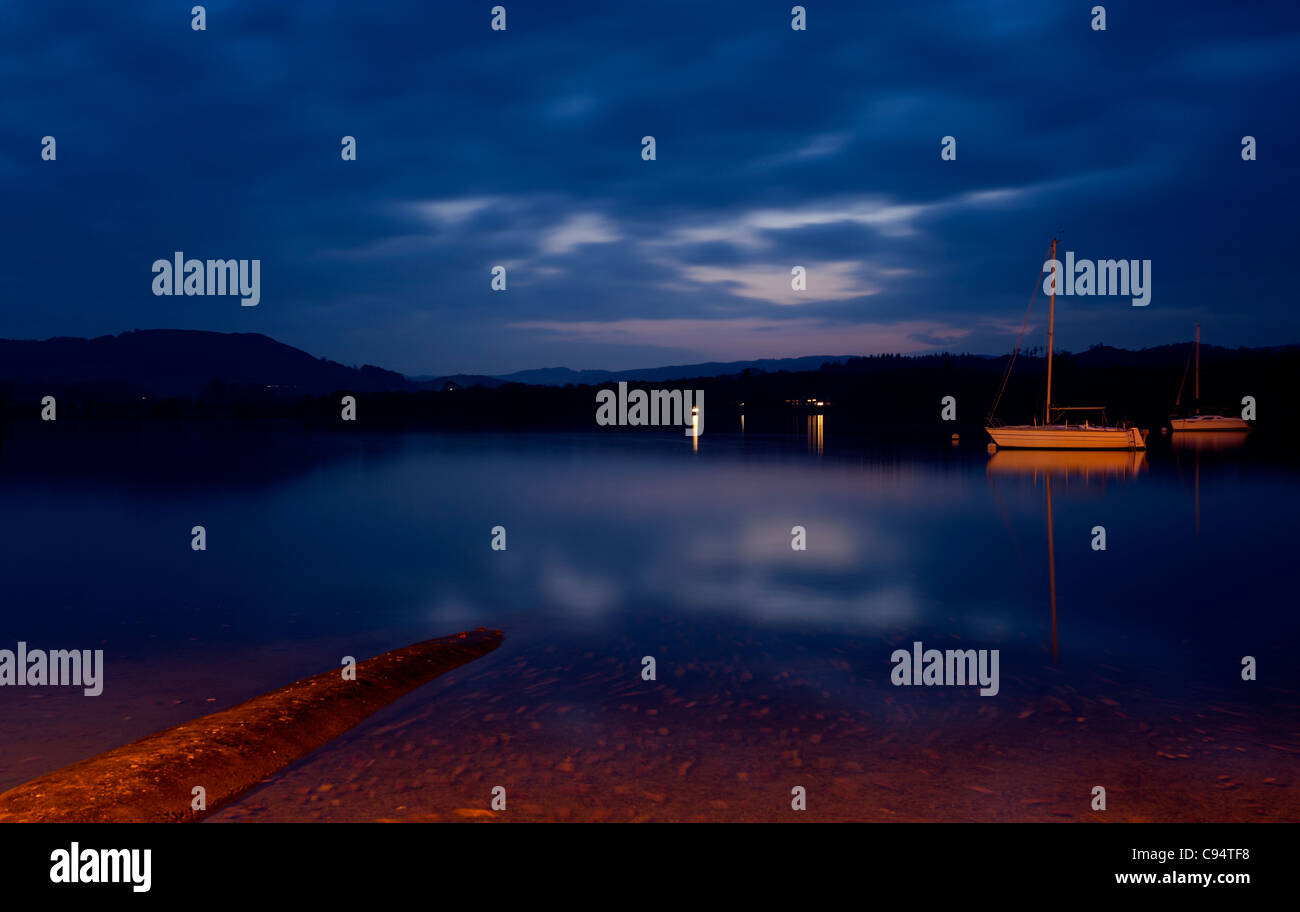 Lake Windermere, Cumbria at Sunset Stock Photo - Alamy