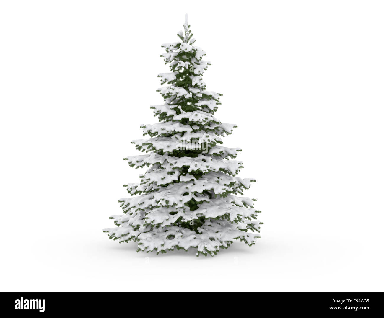 Christmas tree on a white background Stock Photo - Alamy