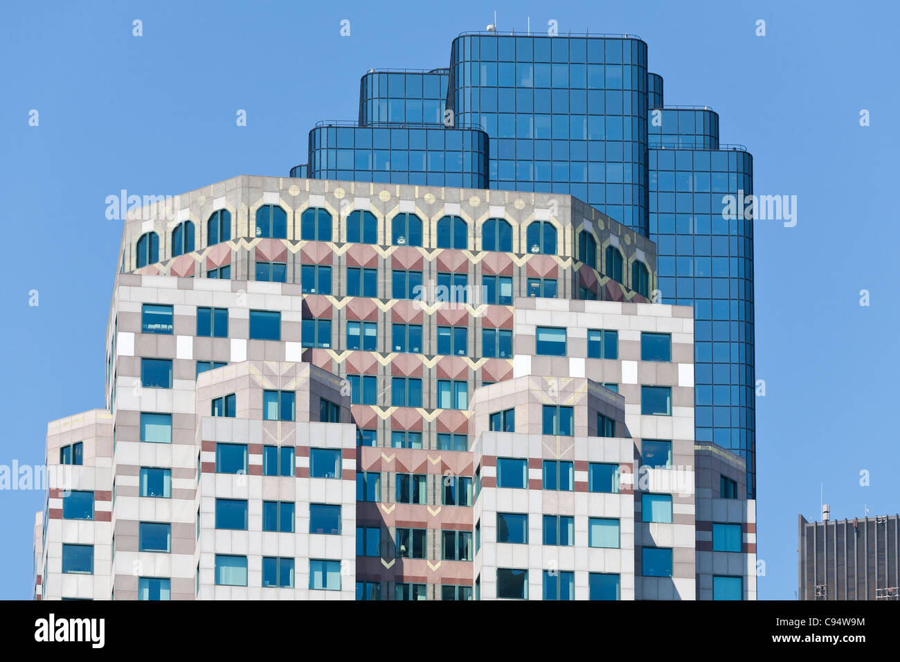 The top floors of 75 State Street Boston. Sporting a post modern ...