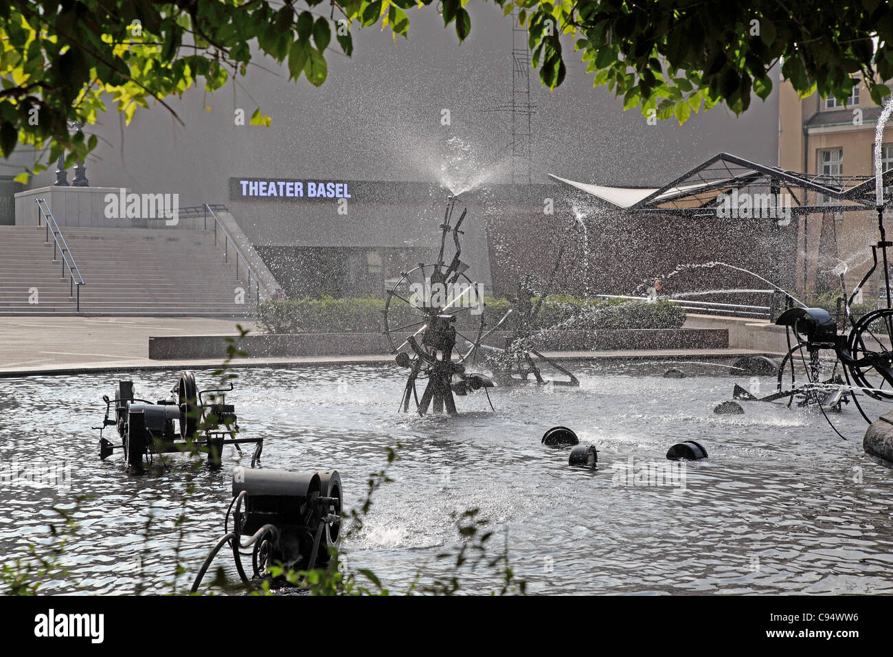 Jean Tinguely jet fountain Basel Stock Photo - Alamy