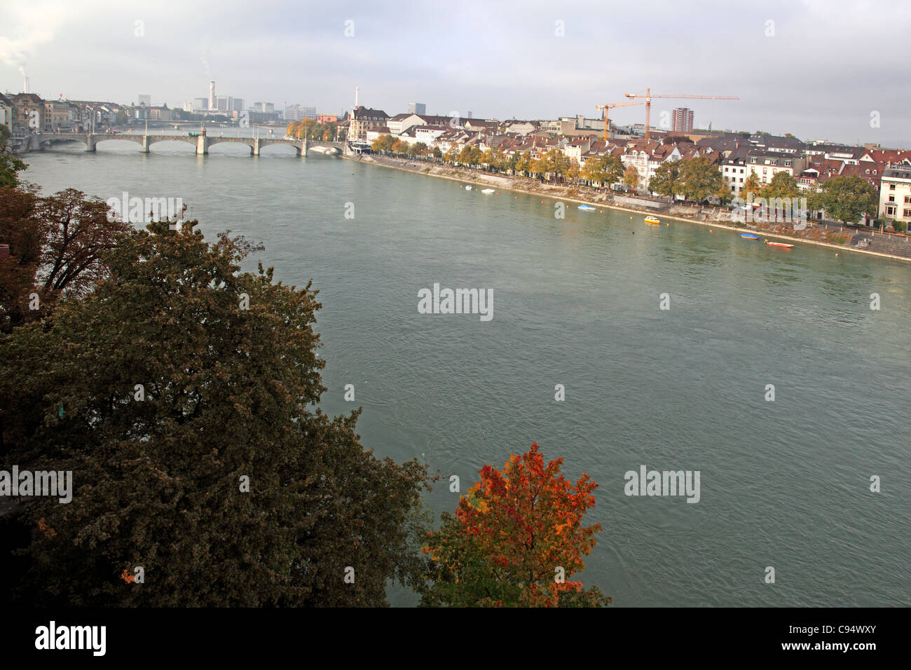 Rhine river Basel Switzerland Stock Photo - Alamy