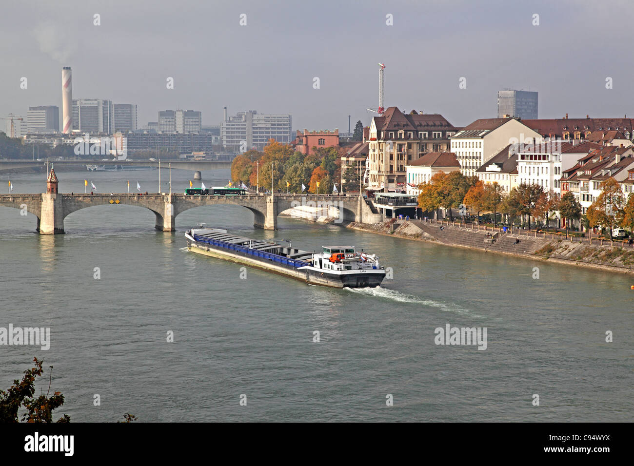 Rhine river Basel Switzerland Stock Photo - Alamy