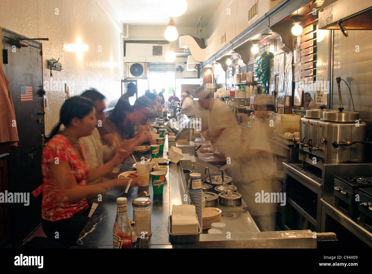 Interior of Eisenberg's sandwich shop in New York City Stock Photo - Alamy