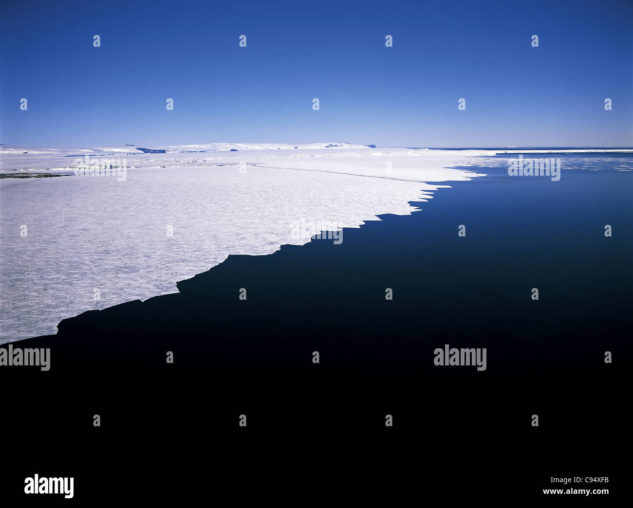 Aerial view of ice field in Ross Sea, Antarctica Stock Photo - Alamy