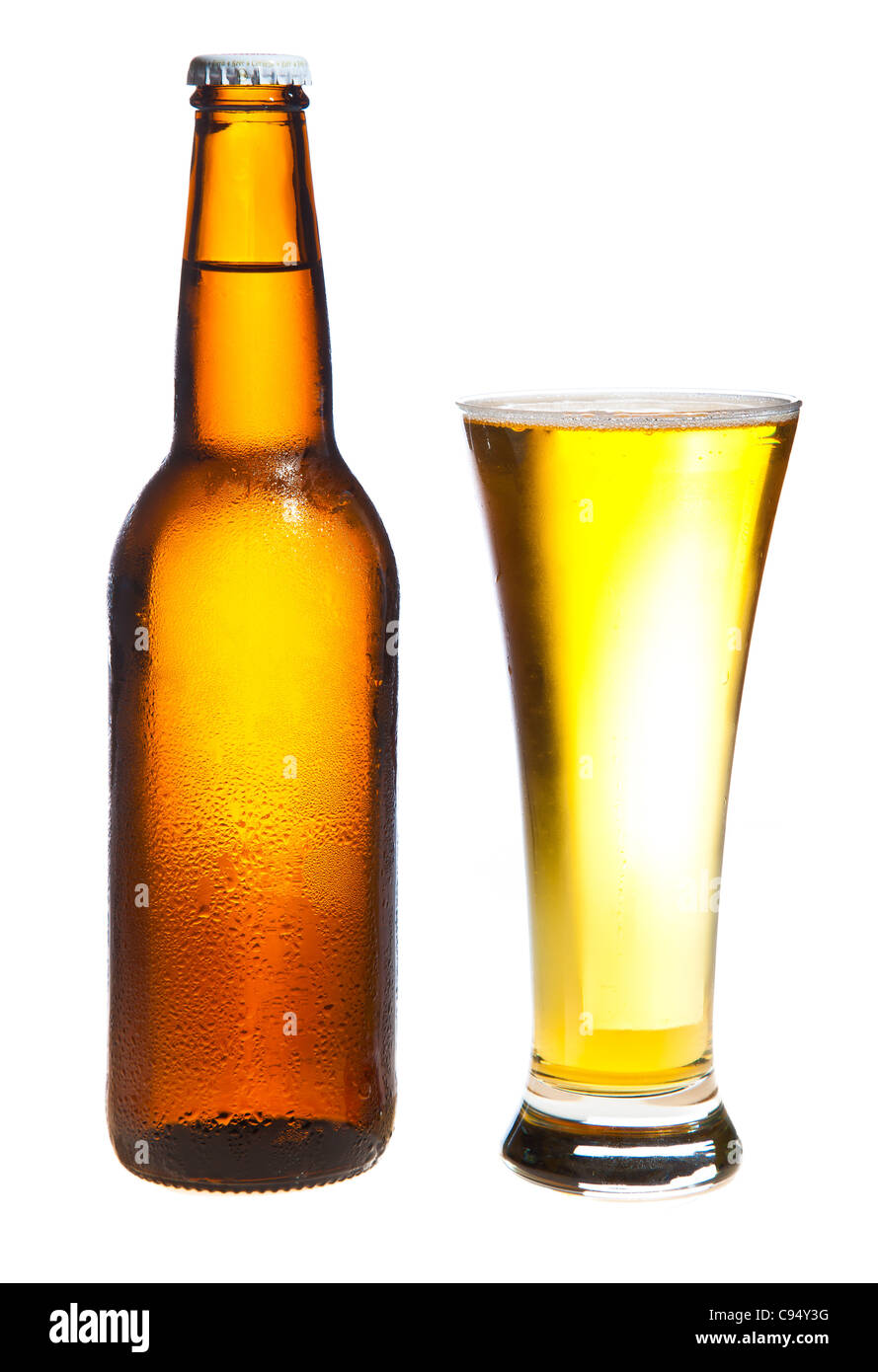 Beer isolated on white Stock Photo - Alamy