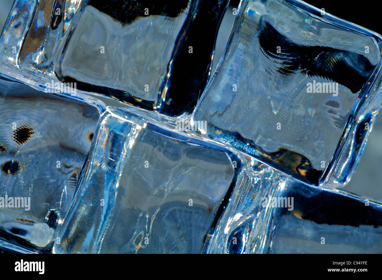 ice cubes on the gray background Stock Photo - Alamy