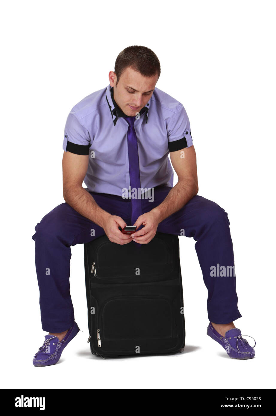 Male suitcase mobile Cut Out Stock Images & Pictures - Alamy