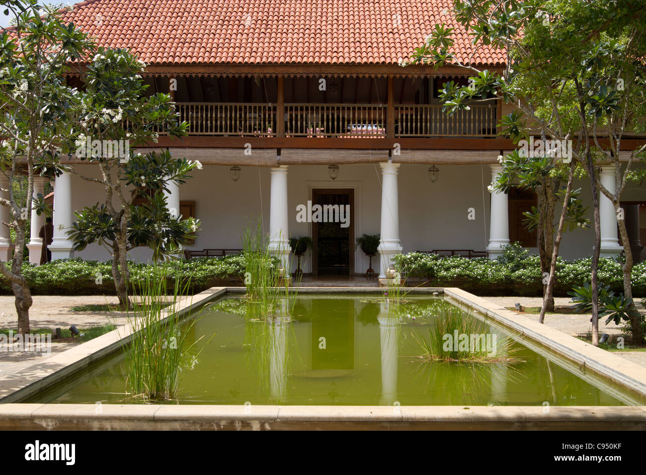 Front facade of Ulagalla resort a luxury tropical style boutique hotel ...