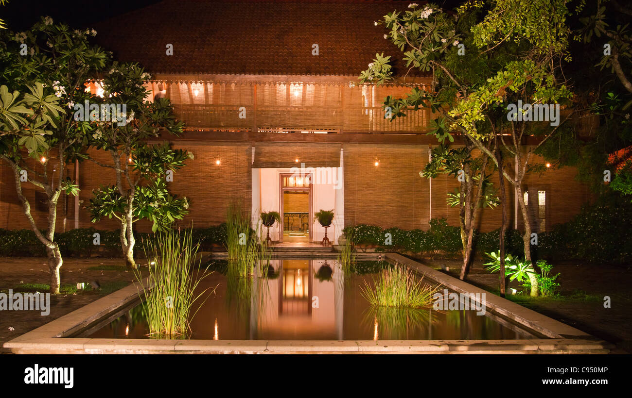 Front facade of Ulagalla resort at night, a luxury boutique hotel ...