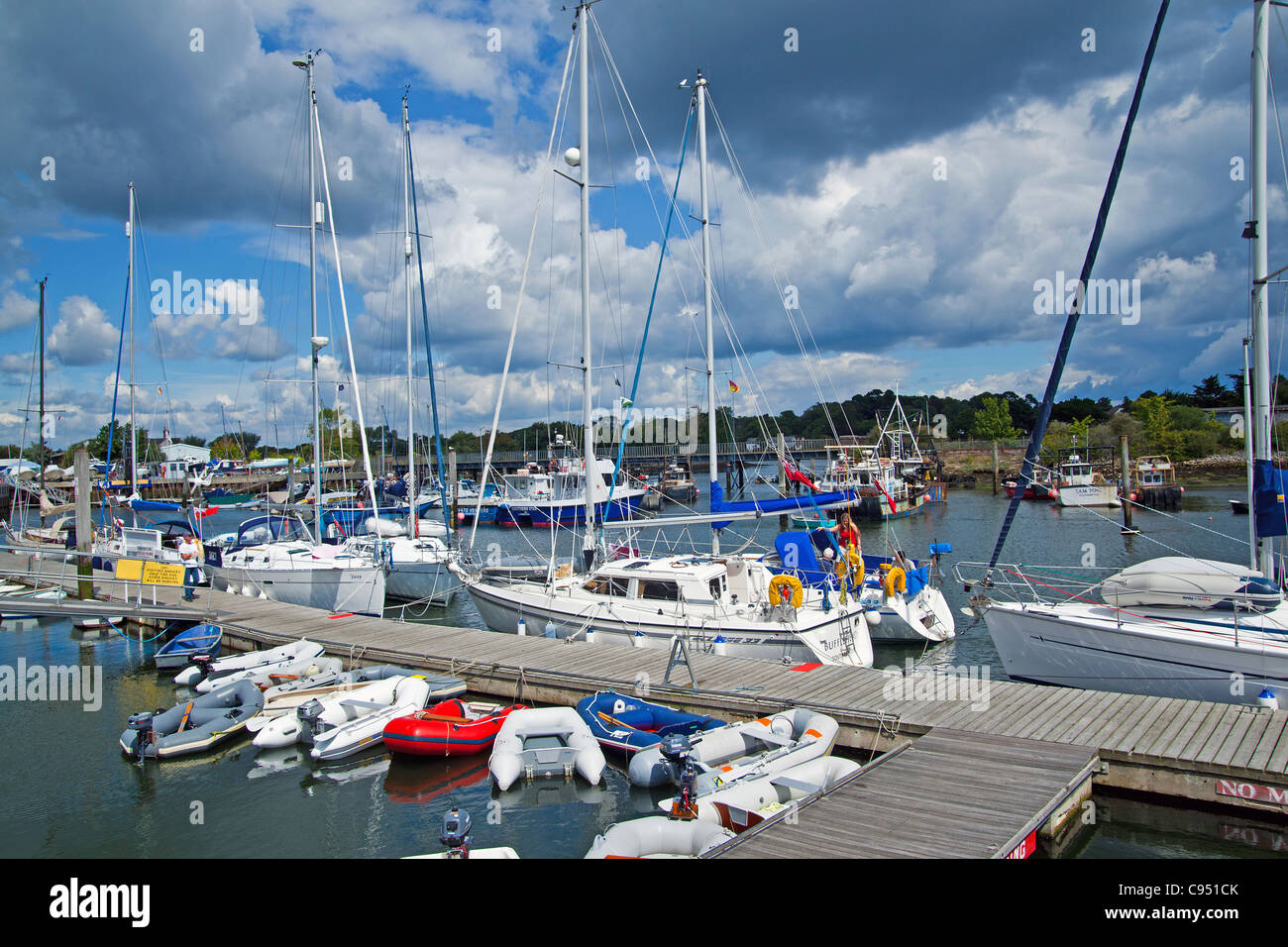 Moorings on the River Lymington at Lymington, Hampshire Stock Photo - Alamy