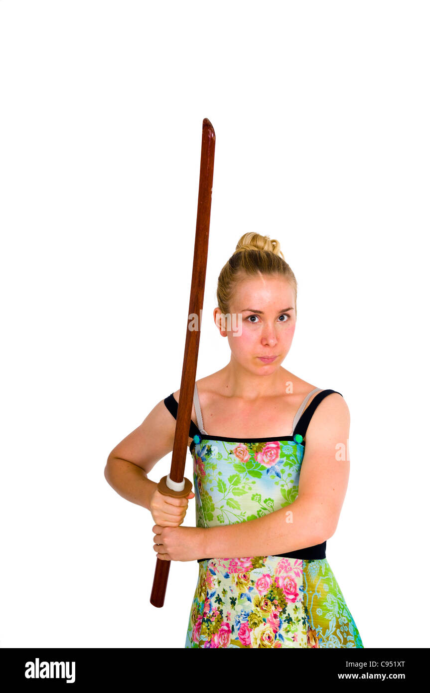 Woman with japanese sword hi-res stock photography and images - Alamy