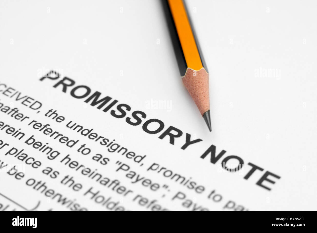 Promissory note hi-res stock photography and images - Alamy
