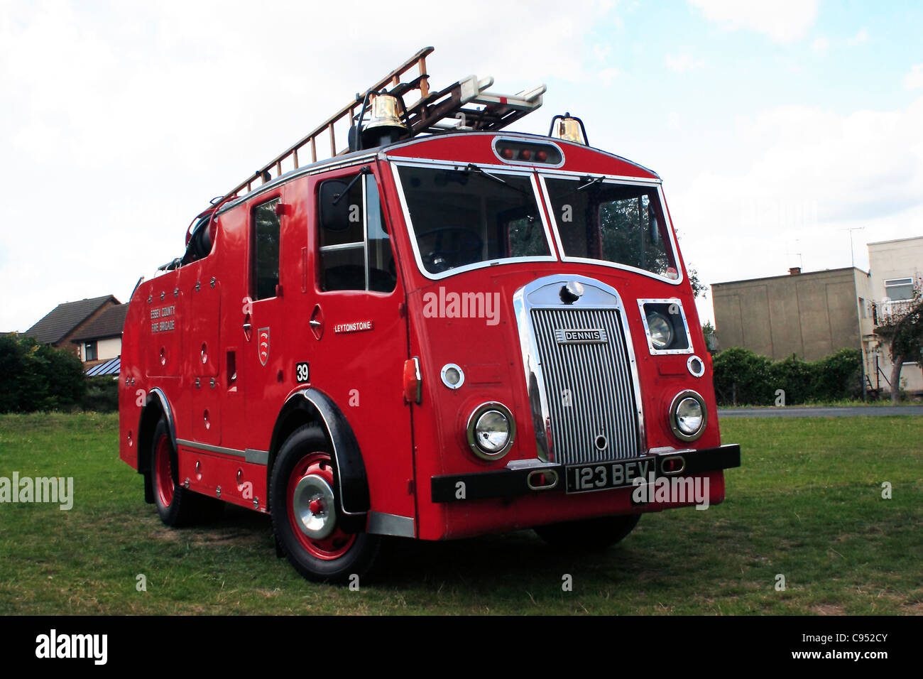 Dennis F8 Fire Engine 123 BEV Leytonstone Stock Photo - Alamy