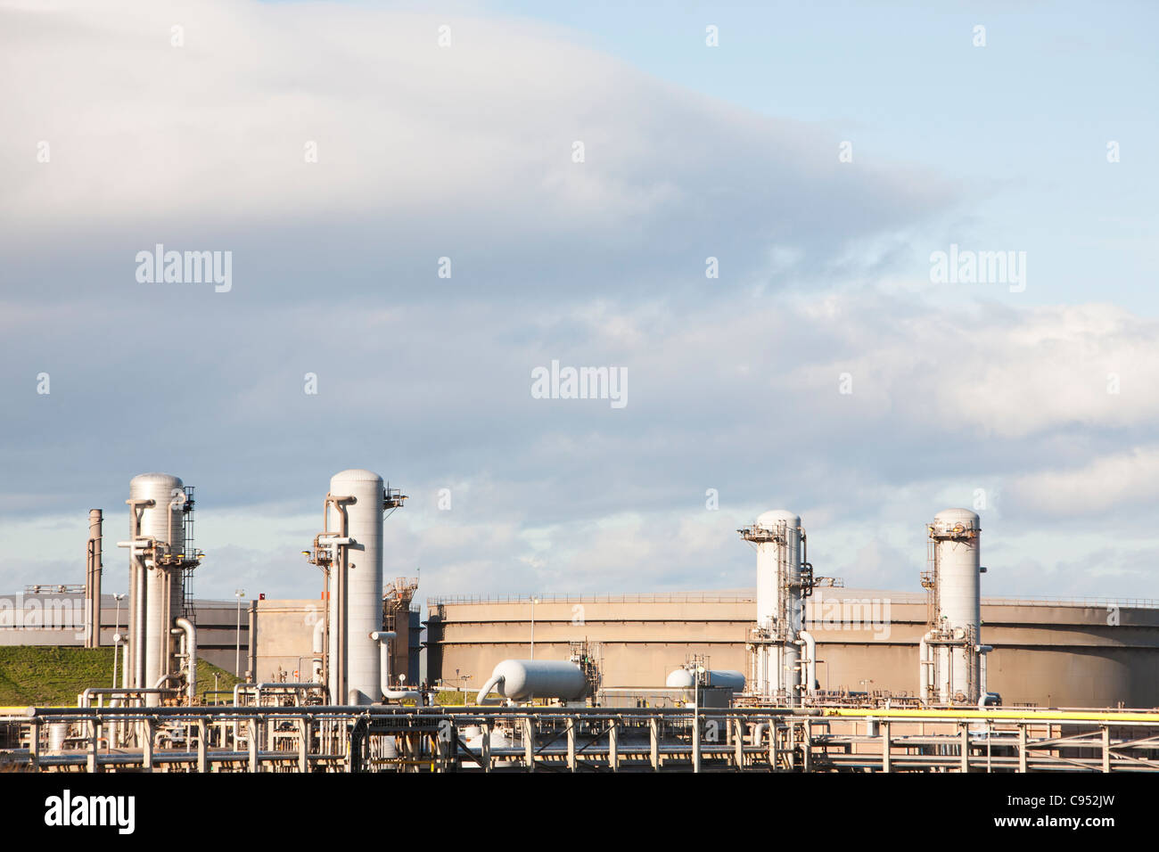 The Flotta oil terminal in the Orkney's Scotland, UK. 10% of the UK's ...