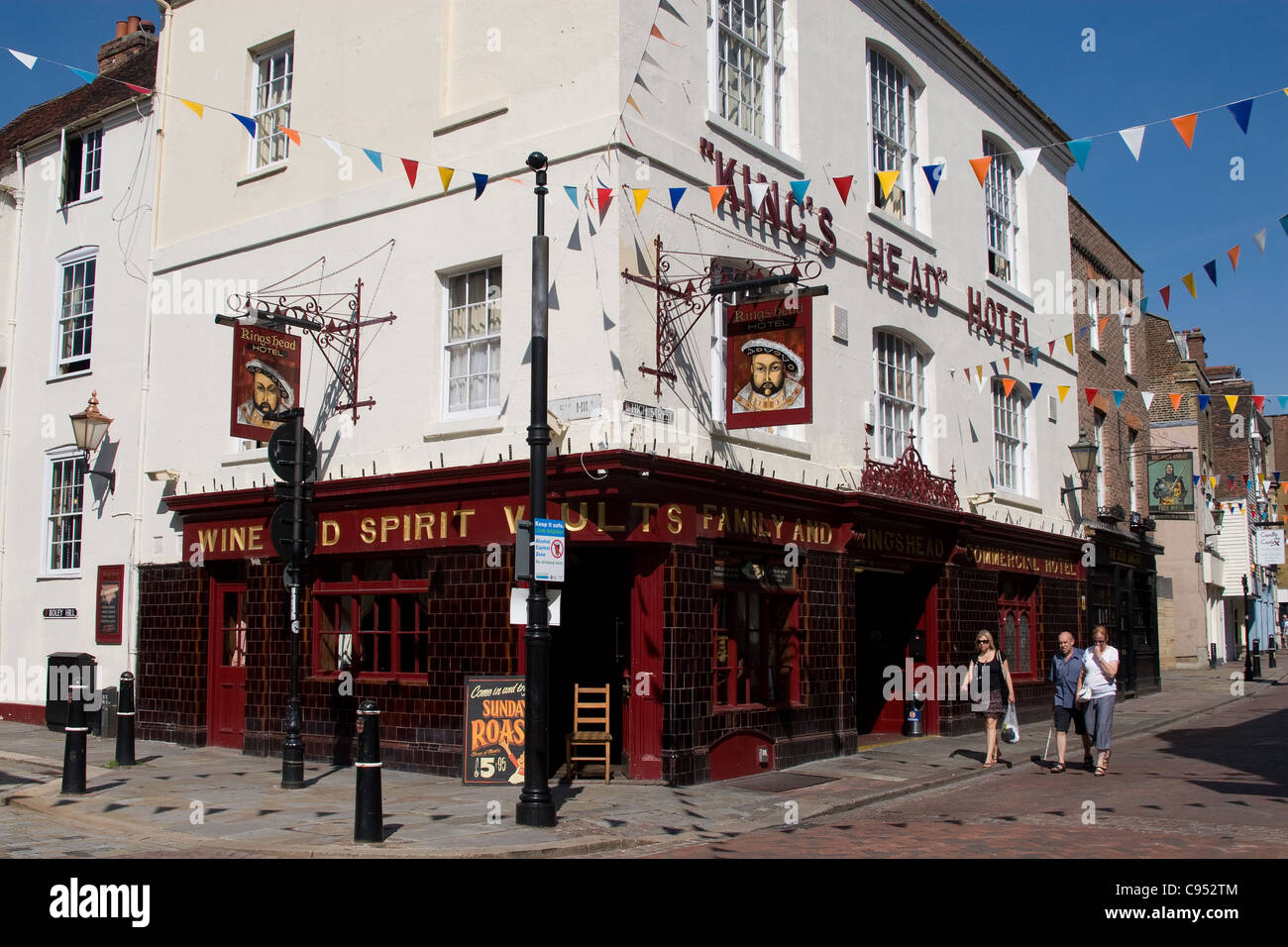 Rochester High Street retailers premises front Stock Photo - Alamy