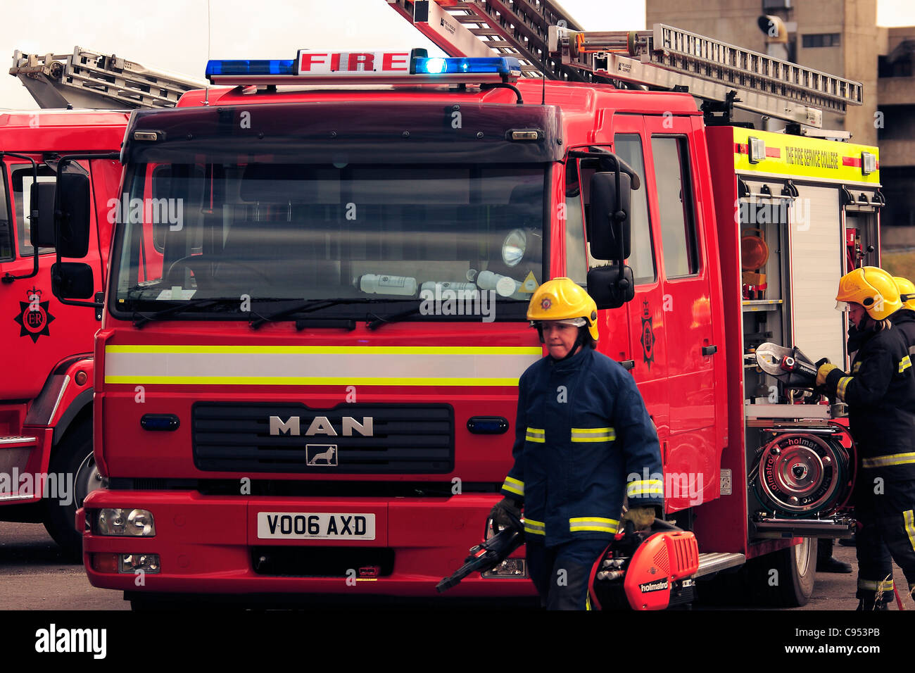 MAN TVAC Fire Engine at the Fire Service College Moreton-in- Marsh ...