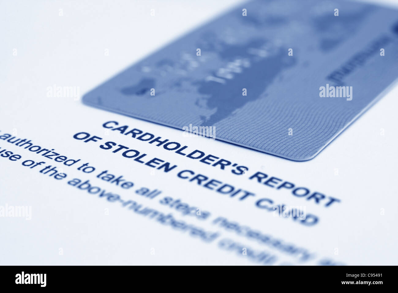 Stolen card report Stock Photo - Alamy